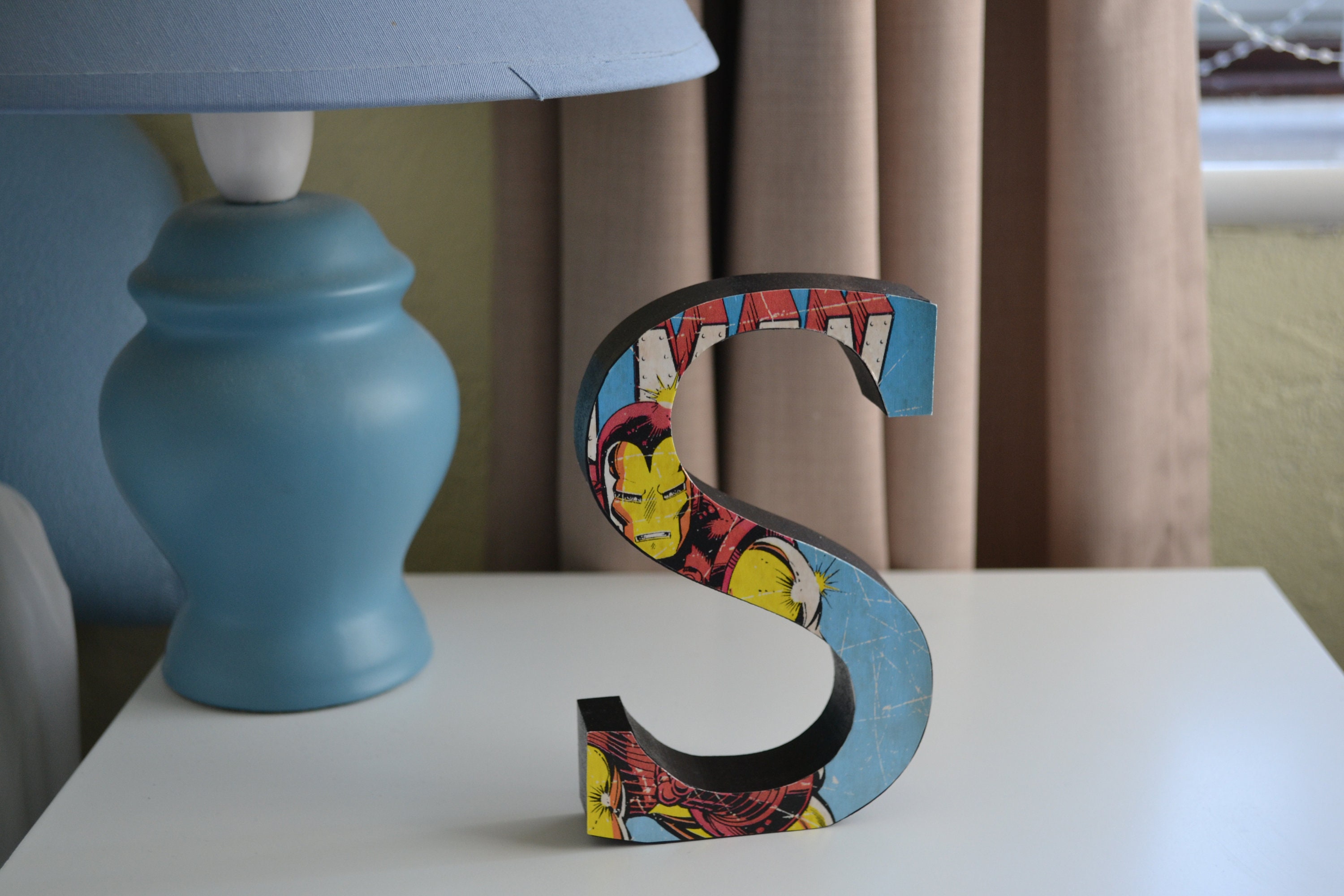 Personalised Wooden Marvel Superhero Comic Letters Any | Etsy UK