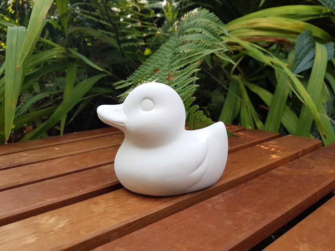 Paint Your Own Duck Kit, Ceramic Rubber Duck Style Animal Bisque Figure ...