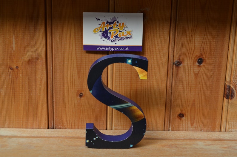 Personalised Wooden Letters Outer Space Themed, Custom Name Sign, Any ...