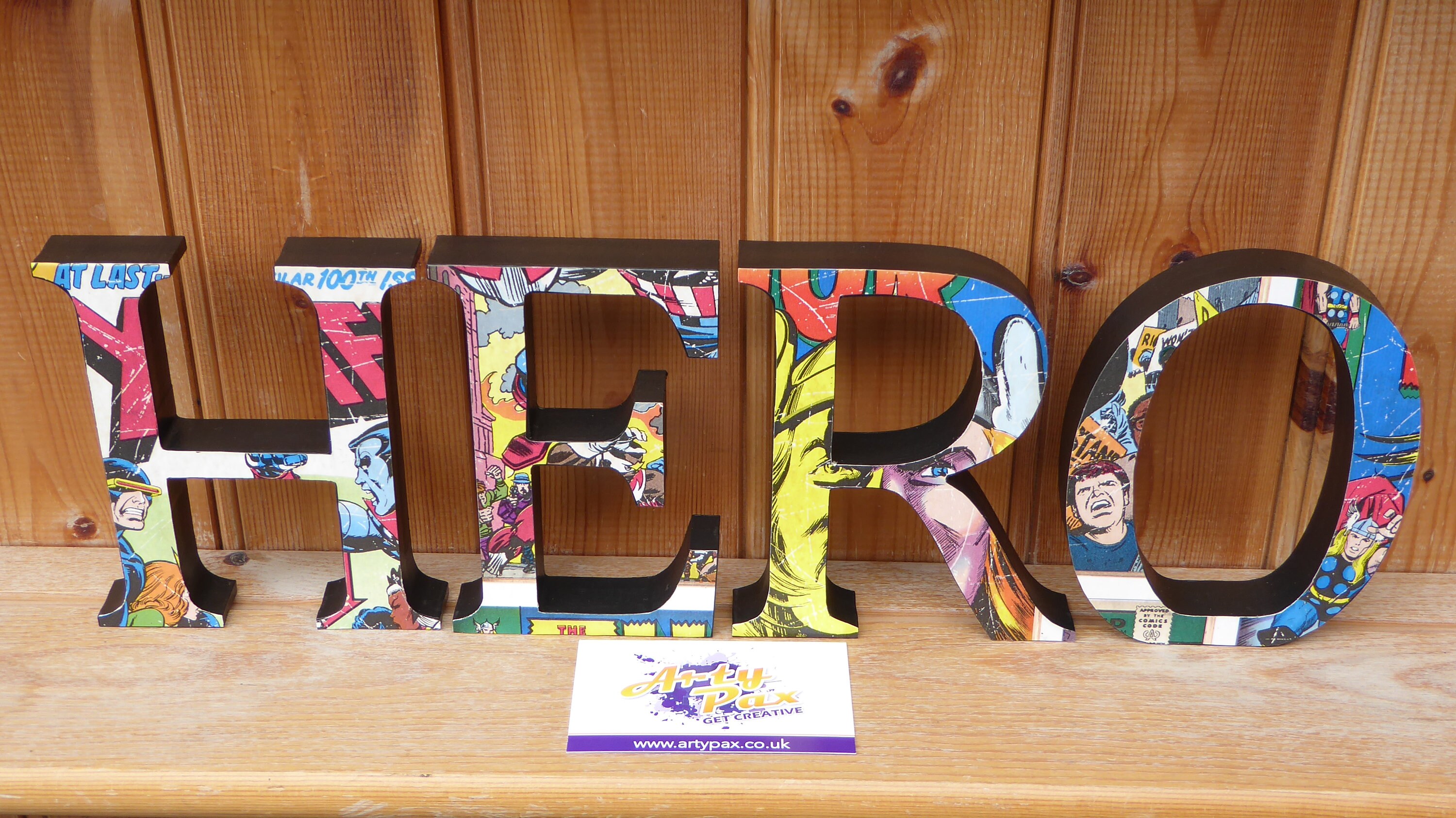 Personalised Wooden Marvel Superhero Comic Letters Any - Etsy UK