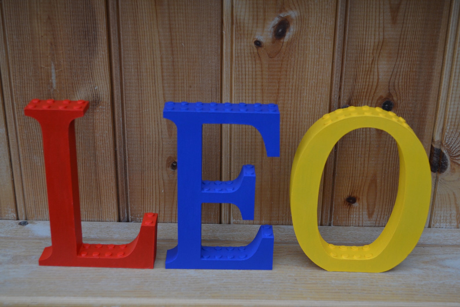 Personalised Wooden Lego Letters Any Name/word Room Decoration Wall ...