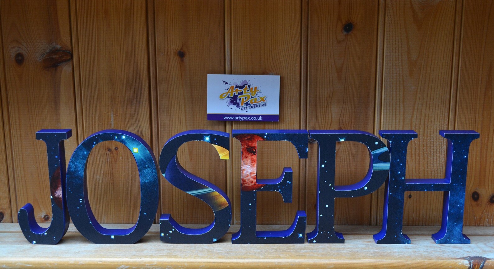 Personalised Wooden Letters Outer Space Themed, Custom Name Sign, Any ...