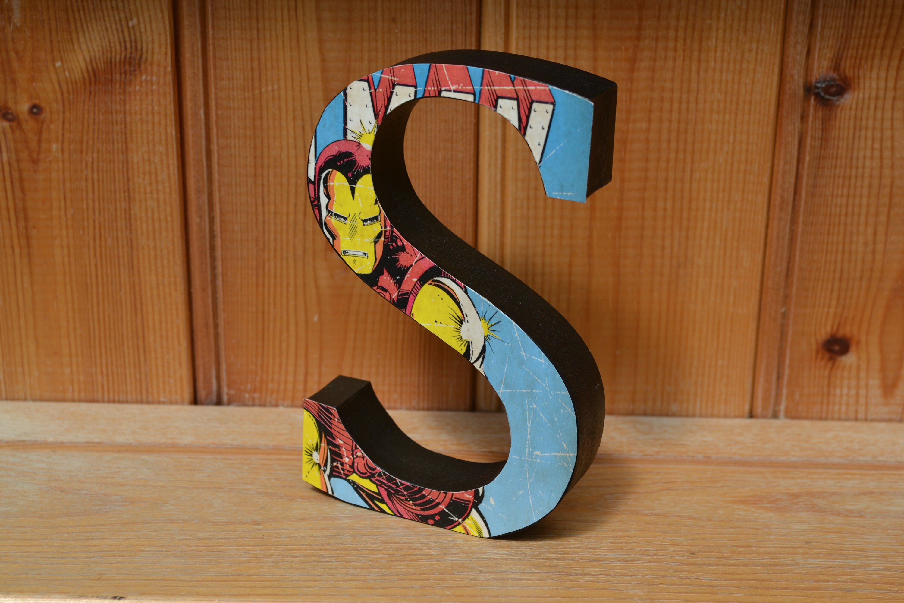 Personalised Wooden Marvel Superhero Comic Letters Any - Etsy UK