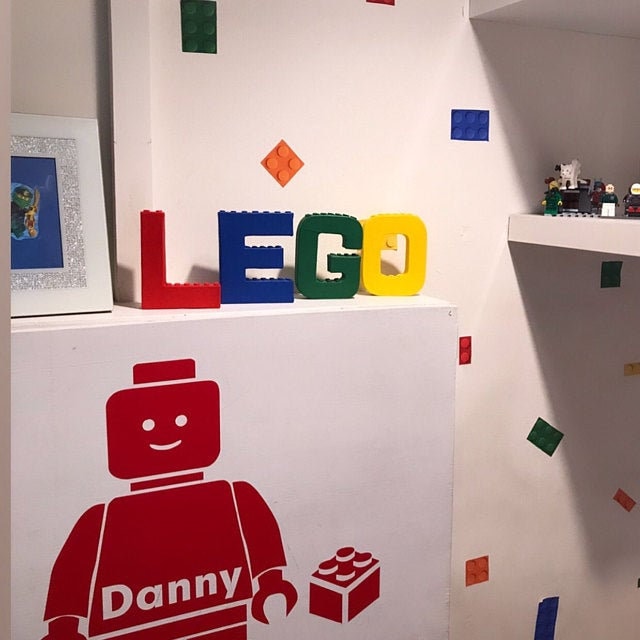 Personalised Lego Name Letters, Eco Friendly Papier Mache Name Sign ...