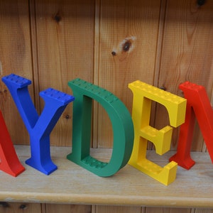 Personalised Wooden Lego Letters Any Name/word Room Decoration Wall ...