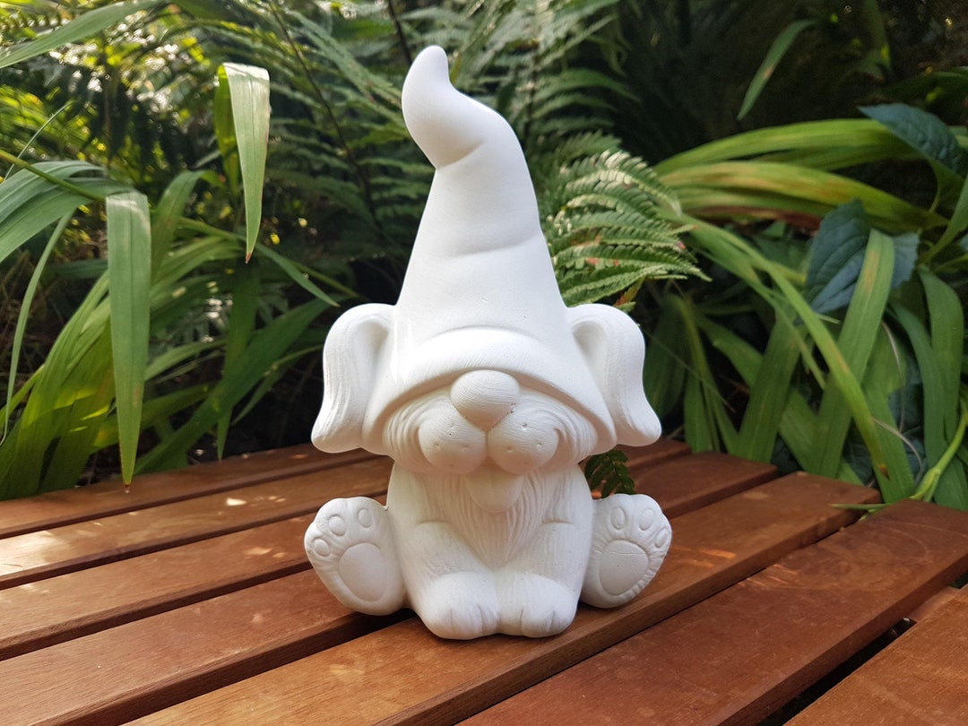 Paint Your Own Ceramic Puppy Gonk Kit, Dog Gnome Animal Bisque Pottery ...