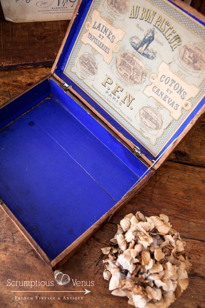 Vintage French Sewing Wooden Box – Sewing Tailor Decor Gift - Etsy
