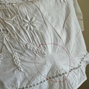 1940s Embroidered Fabric Sun Parasol, Coquette Bows, Flowers, Craft ...