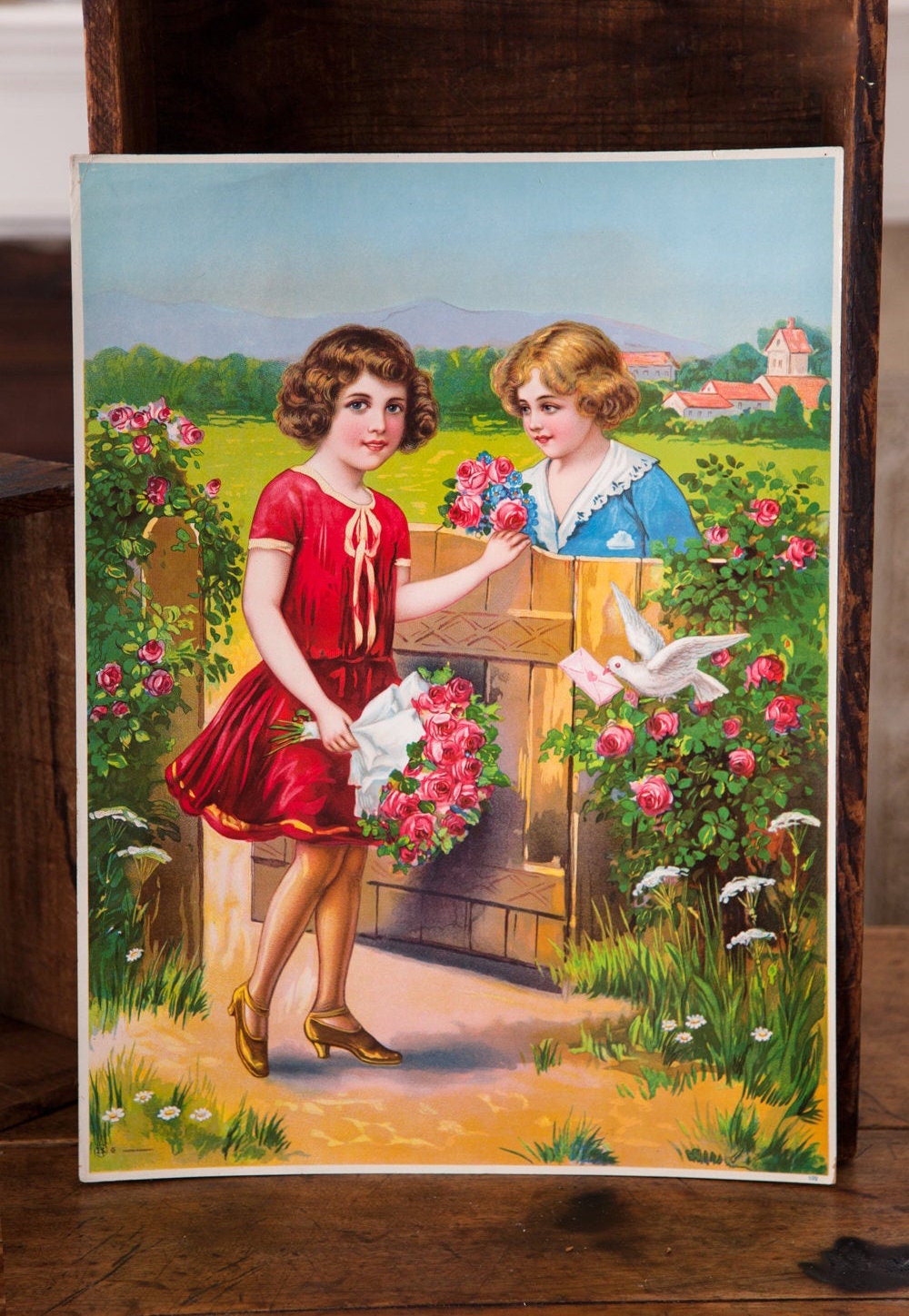 SALE 1920s Color Print Lithography Pretty Color - Etsy