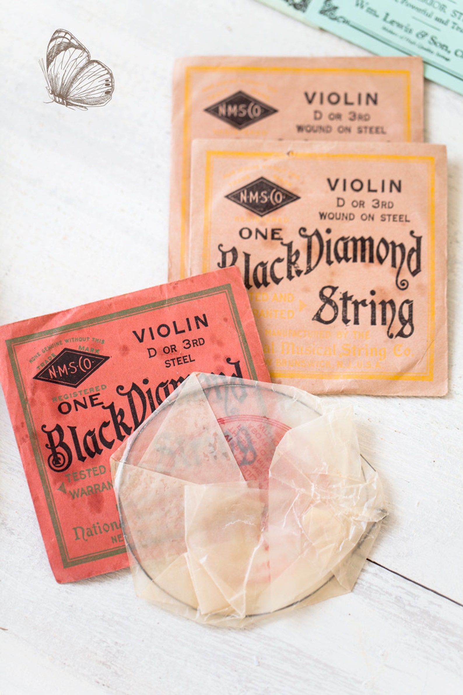 Vintage National Musical String Set – Mandolin & Violin Strings, 1940s ...