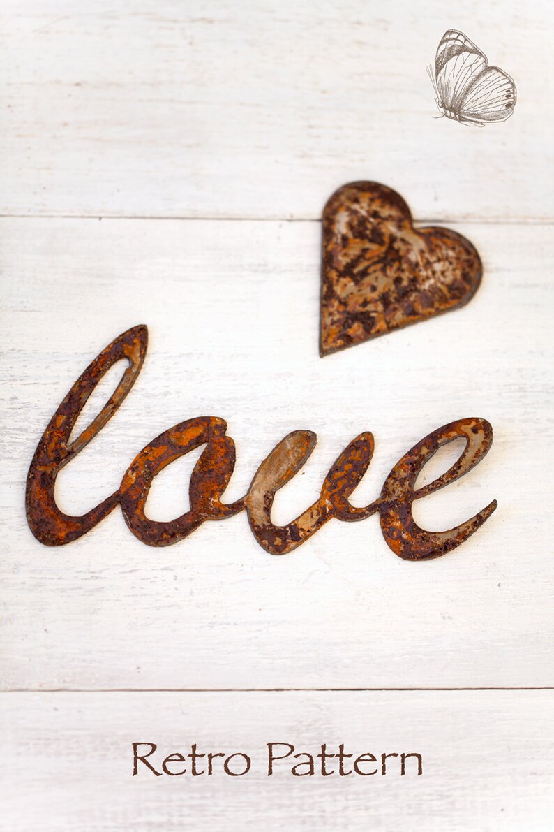 CLEARANCE Rusty Metal LOVE Sign Rustic / Shabby Chic / | Etsy