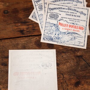 Vintage French Cheese Label - Set of 5 - Unused - Shabby Craft Projects ...