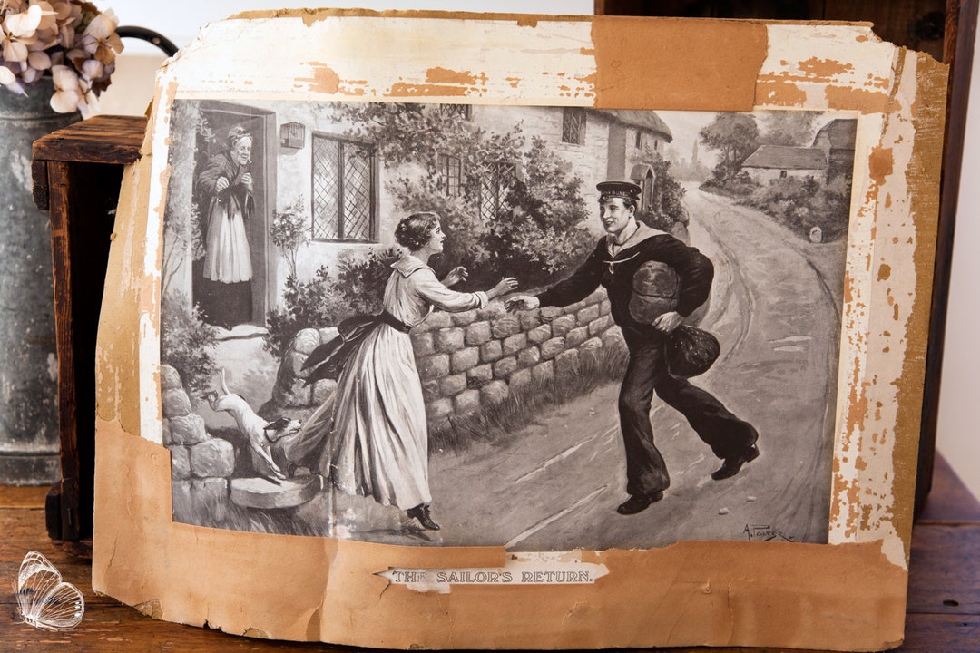 CLEARANCE - 1910s Original Print by Alfred Pearse - the Sailor Return ...