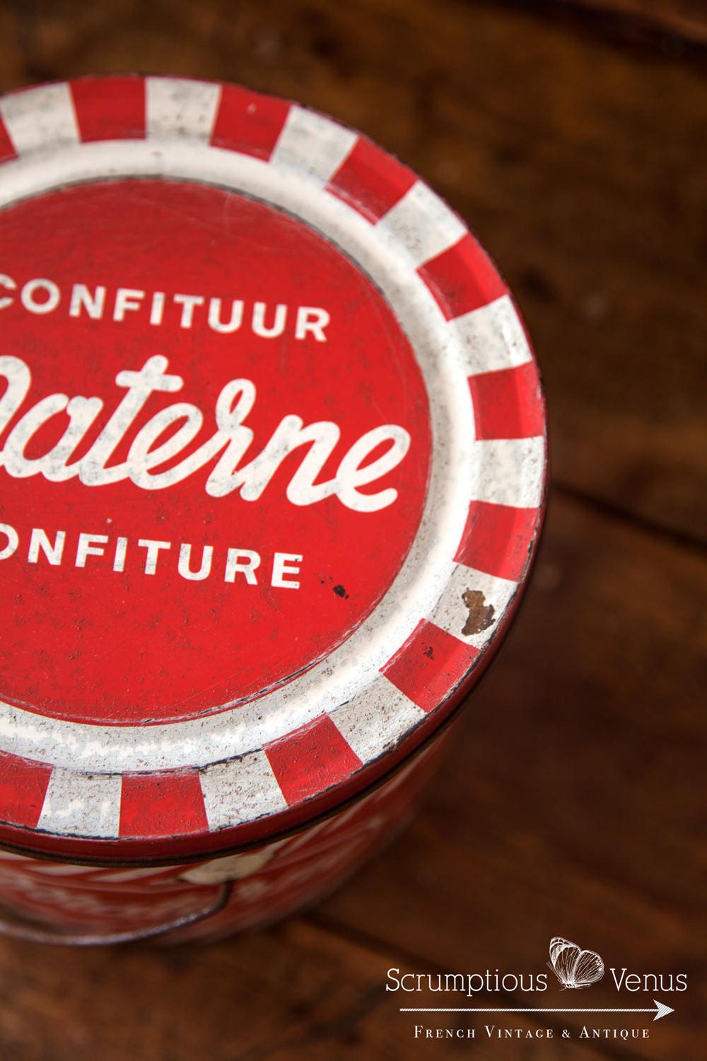 1950s Large Jam Tin - Materne - Made in Belgium - Cheerful Red - Etsy