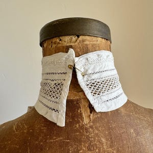 Edwardian White Jabot Collar, French Victoria Collar, Baroque Neck ...