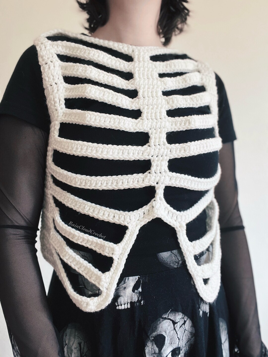 Ribcage Riot Top, Crochet Skeleton Top, Ribcage Top, Halloween Top ...