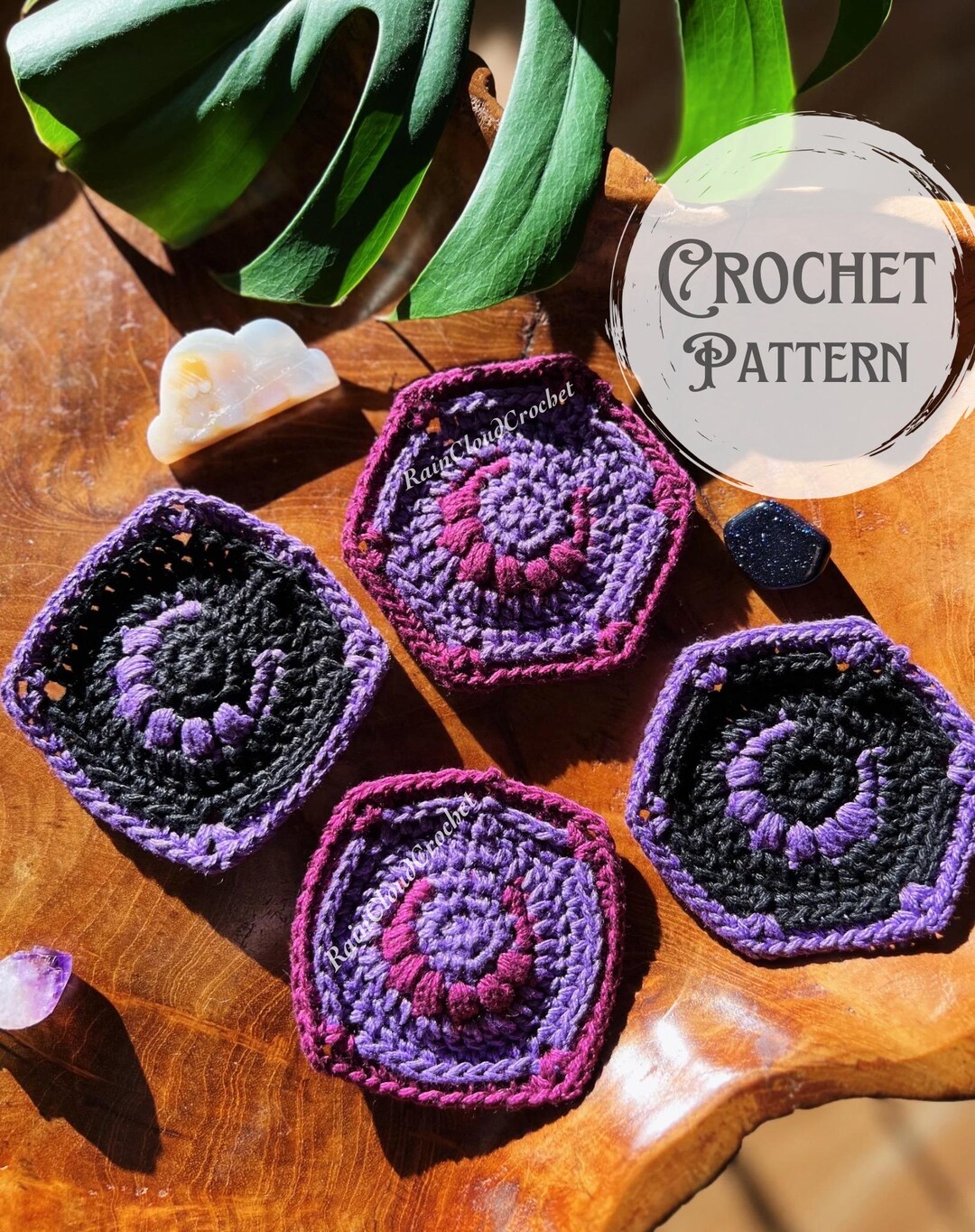 Eclipse Hexagon & Square Crochet Pattern | Celestial Granny (digital ...