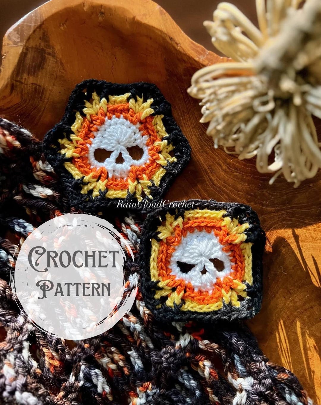 Skull Vortex Crochet Pattern | Hexagon and Square (digital Download) - Etsy