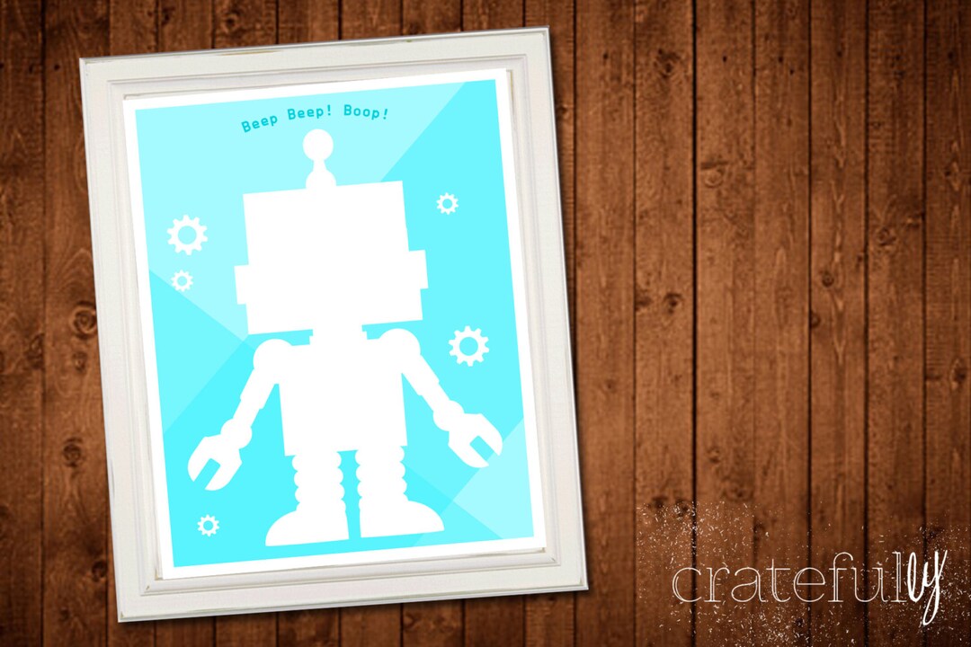 Robot Wall Decor Printable DIY Digital Download - Etsy