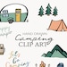 Camping Clip Art Hand Drawn Outdoors Camping Graphics 27 | Etsy