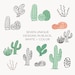 Cactus Clip Art - Hand Drawn Southwest Desert Doodle Set - Etsy