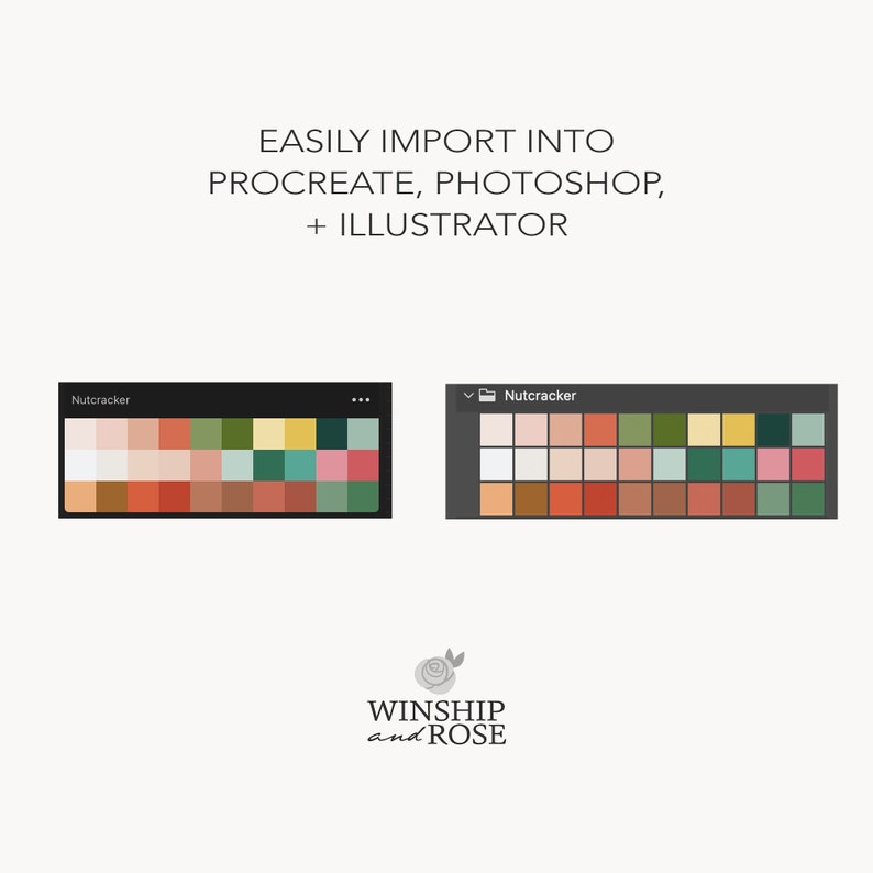 Procreate Color Palette | Christmas Color Swatches | Procreate Tools ...