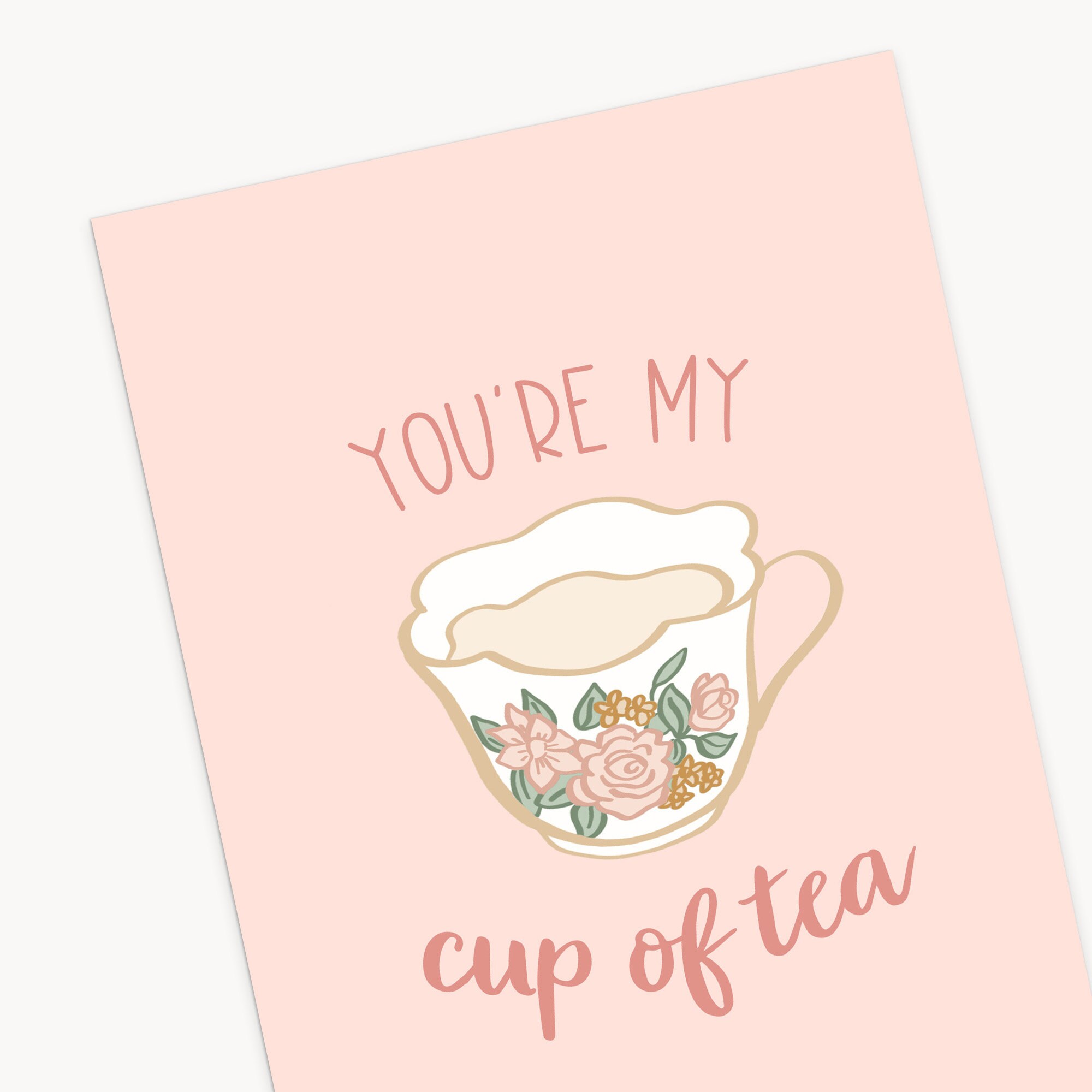 Printable Tea Card | Encouragement Card | Sweet Card | Cute Card ...