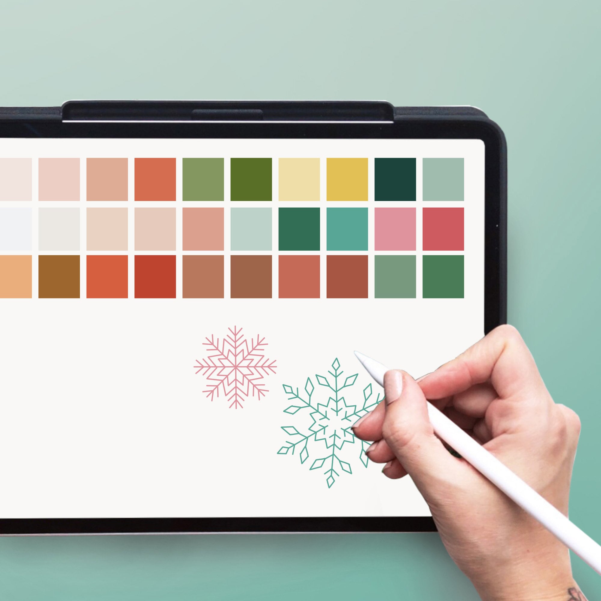 Procreate Color Palette | Christmas Color Swatches | Procreate Tools ...