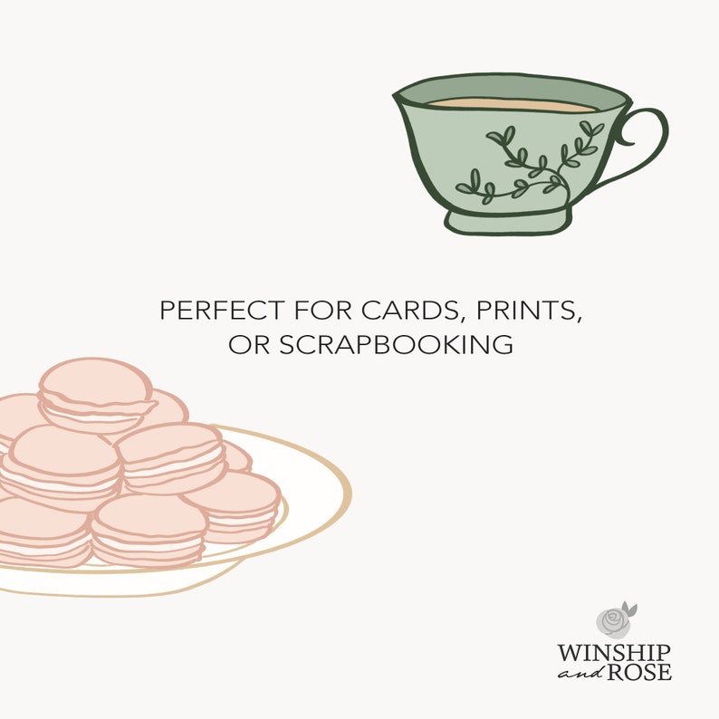 Teatime Clip Art - Hand Drawn Tea Doodle Graphics - 21 Teatime Designs ...