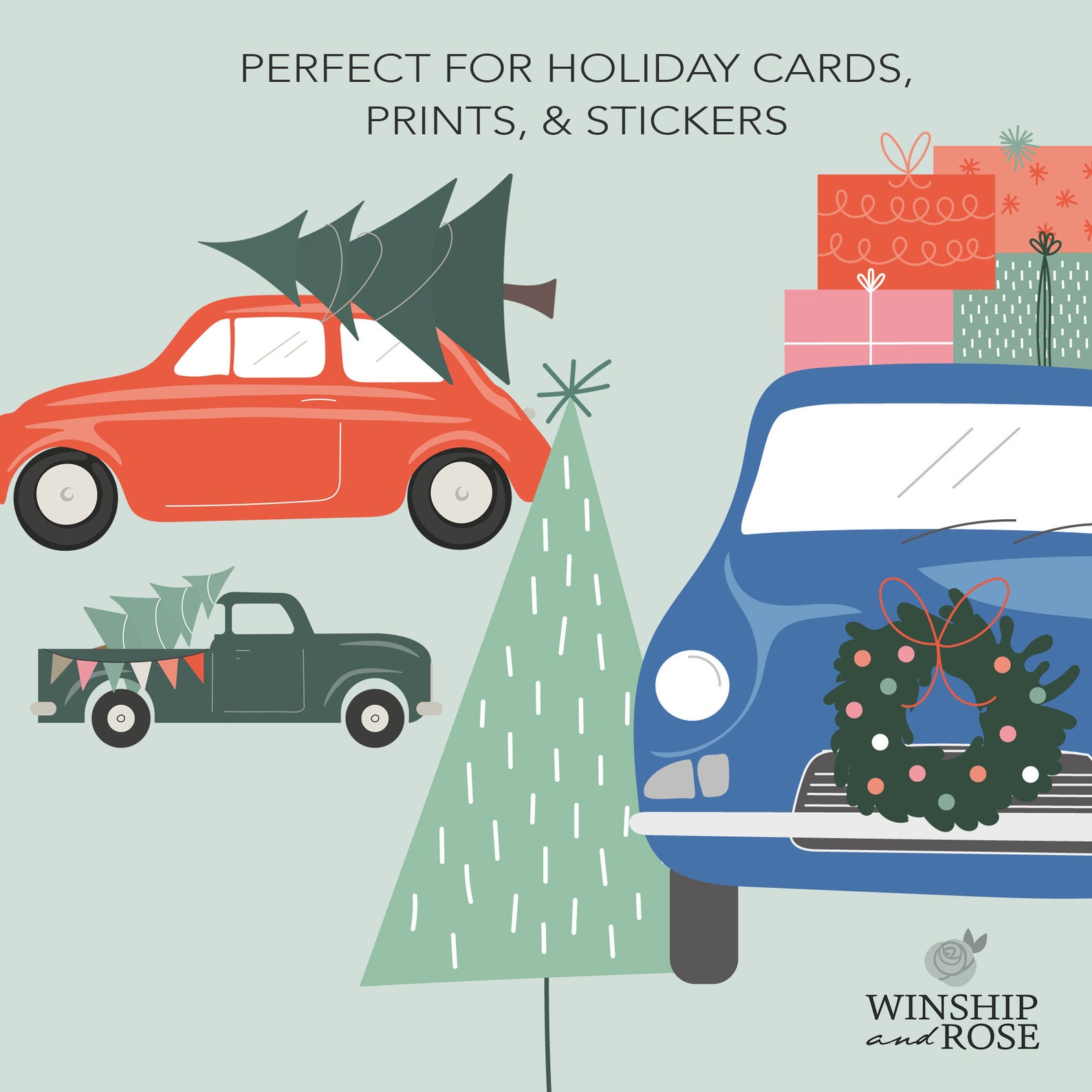 Christmas Truck Clip Art - Christmas Car & Truck, Holiday Truck ...