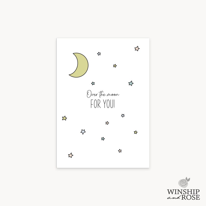 Printable New Baby Card | Congrats Baby Card | Printable Newborn Card ...