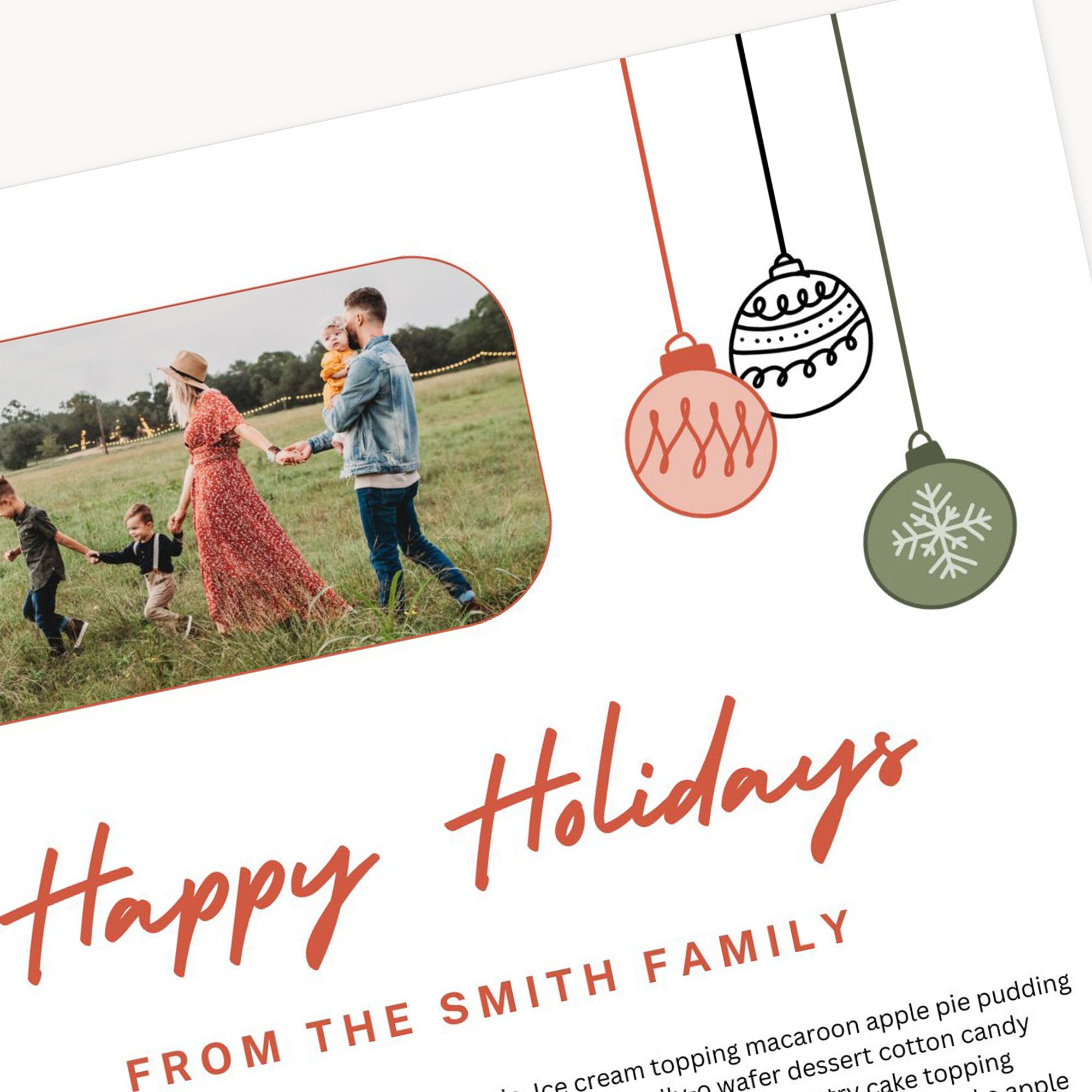 Christmas Letter Template Canva Template Editable Family Christmas