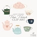 Teatime Clip Art - Hand Drawn Tea Doodle Graphics - 21 Teatime Designs ...