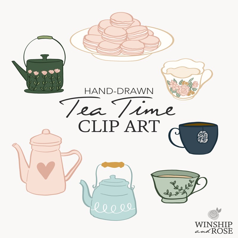 Teacup Clip Art - Etsy
