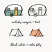 Camping Clip Art - Hand Drawn Outdoors Camping Graphics - 27 Camp ...