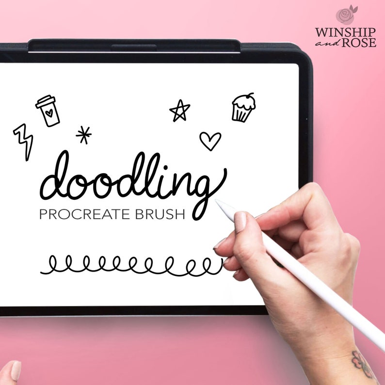 Procreate iPad Brush for Doodling | Monoline Brush | Procreate Brush ...