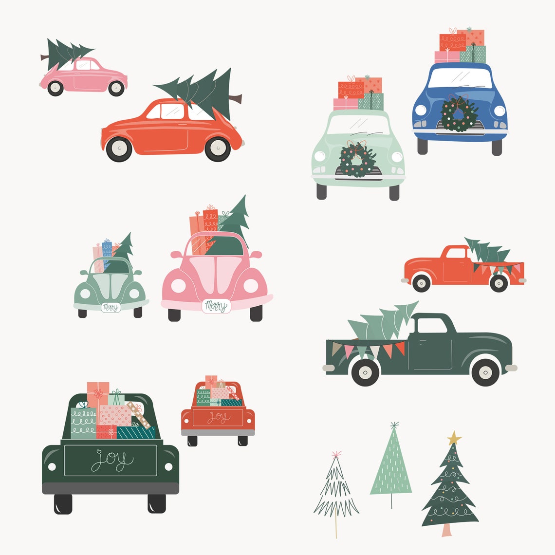 Christmas Truck Clip Art - Christmas Car & Truck, Holiday Truck ...
