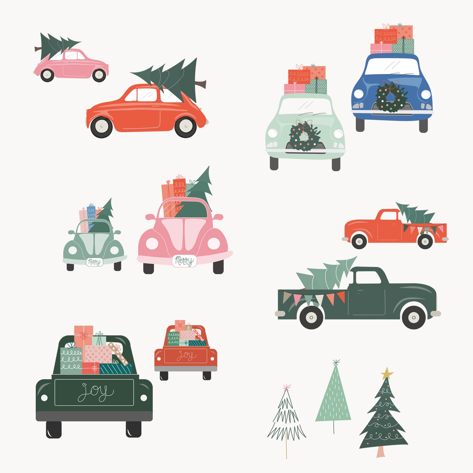 Christmas Truck Clip Art - Christmas Car & Truck, Holiday Truck ...