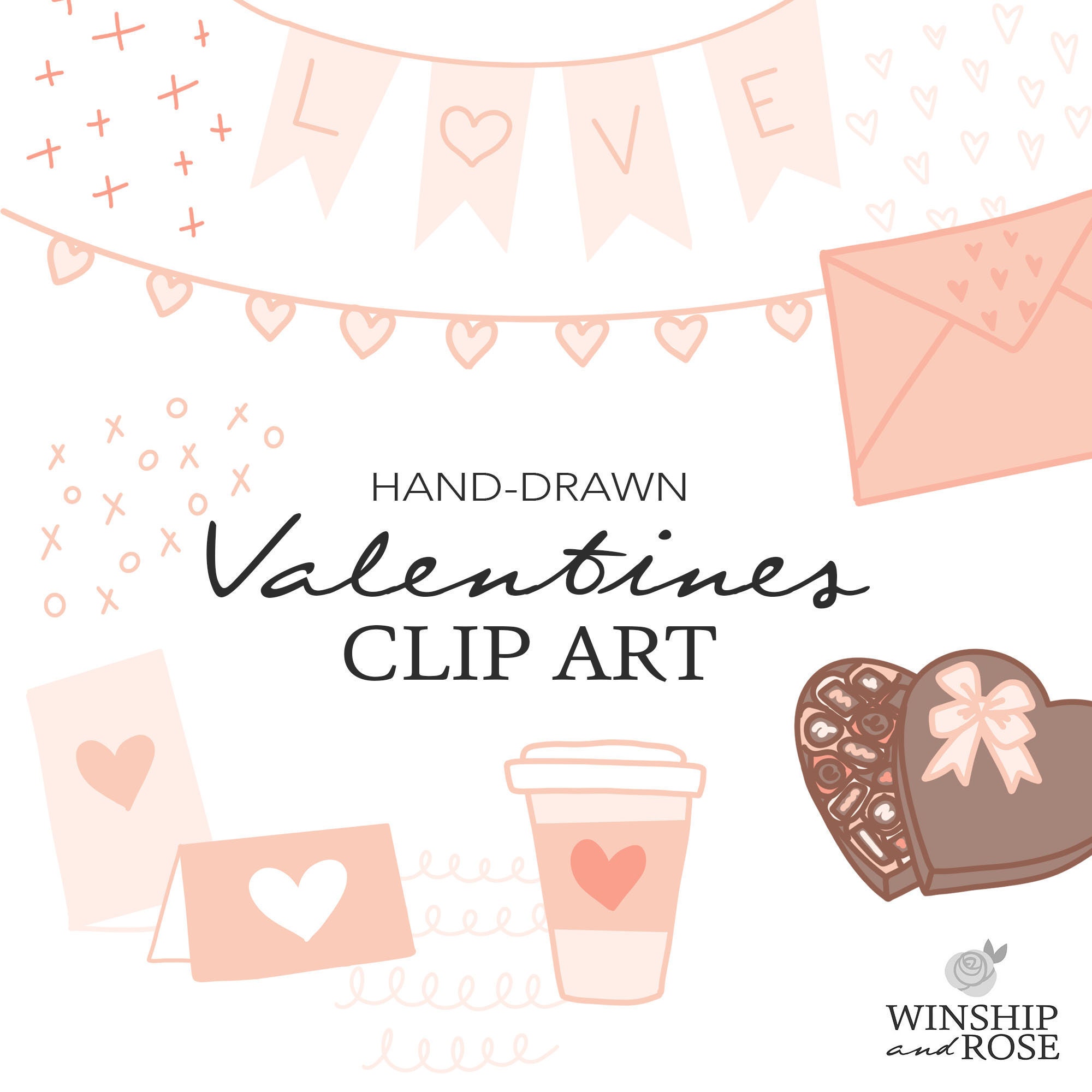 Valentines Day Clip Art Valentine Clip Art, Love Clip Art, Vday Doodles ...