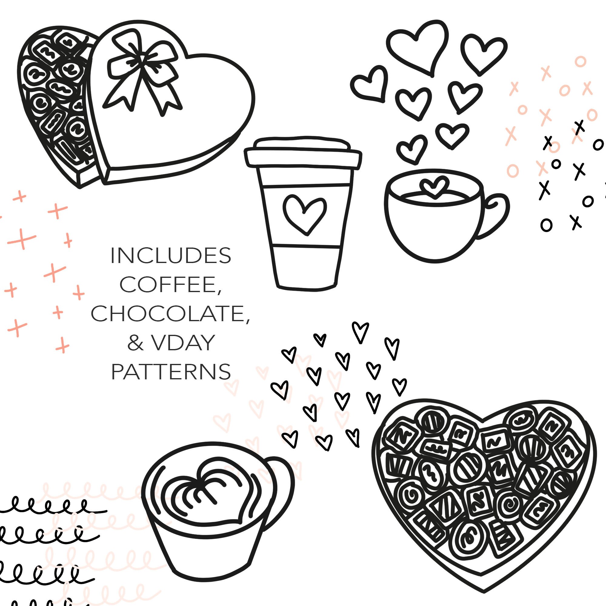 Valentines Day Clip Art Valentine Clip Art, Love Clip Art, Vday Doodles ...