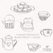 Teatime Clip Art - Hand Drawn Tea Doodle Graphics - 21 Teatime Designs ...