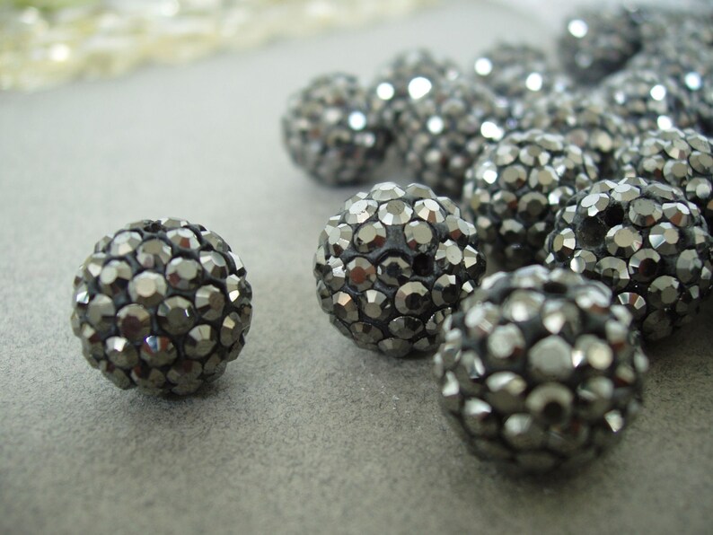 Hematite Color Hematite Look Hematite Feel Plastic Bead Shinny | Etsy