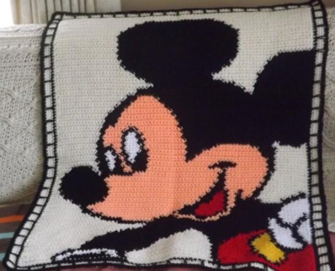 Pattern Grid for Mickey Mouse Baby Afghan - Etsy