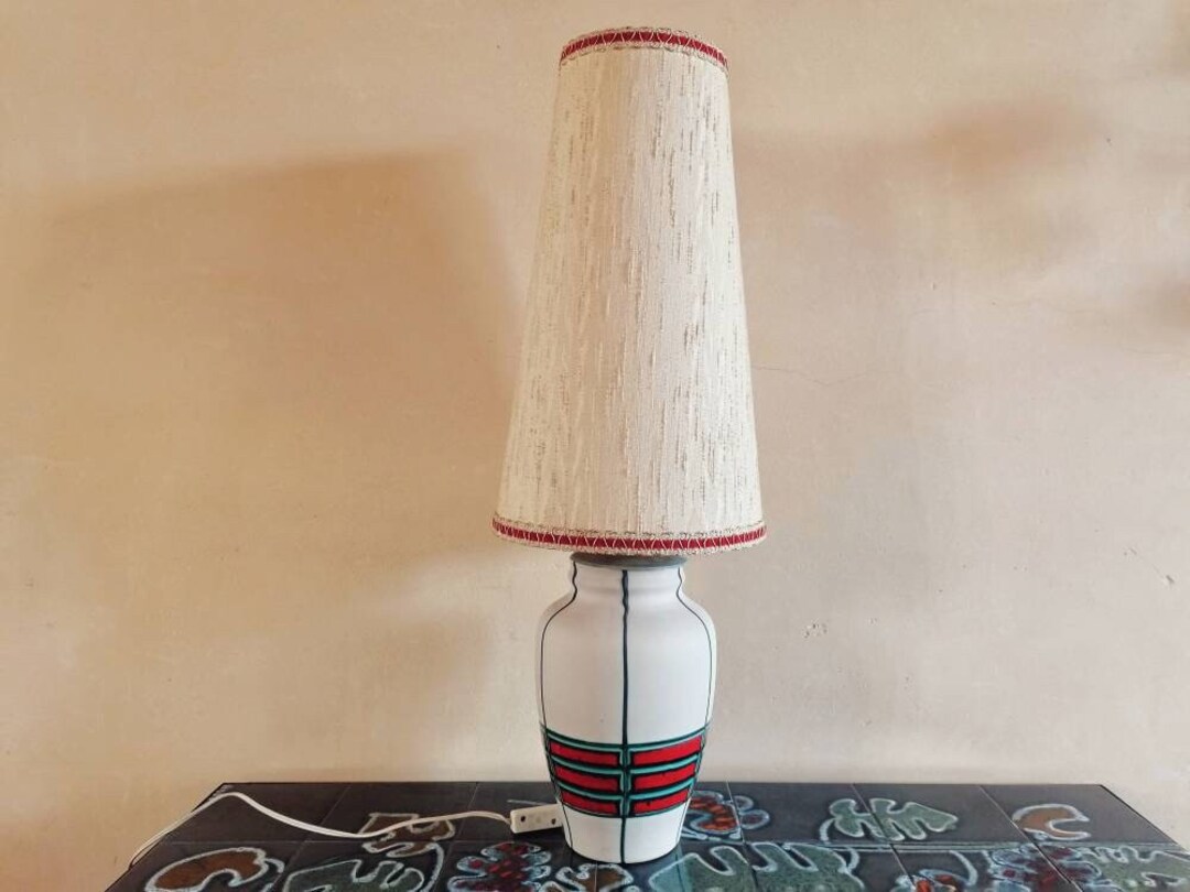 West Germany Lamp Vase Lamp Ceramic Vase Lamp Westgermany - Etsy