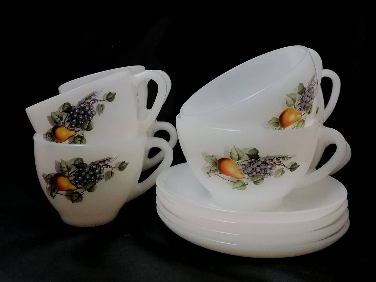 Set 4 Arcopal fruit arcopal fruit de france arcopal kop en - Etsy Nederland