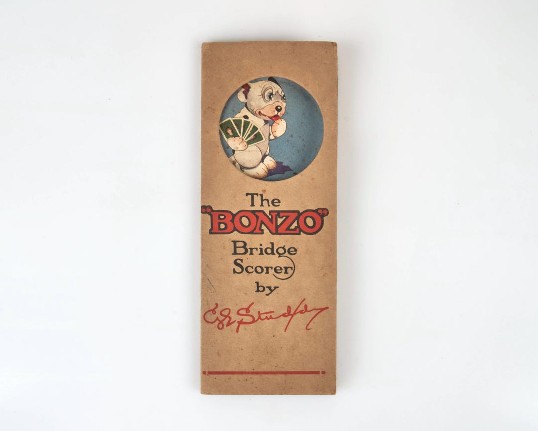 Rare Unused 1930s Art Deco Bonzo Dog Bridge Scorer Designed by George ...