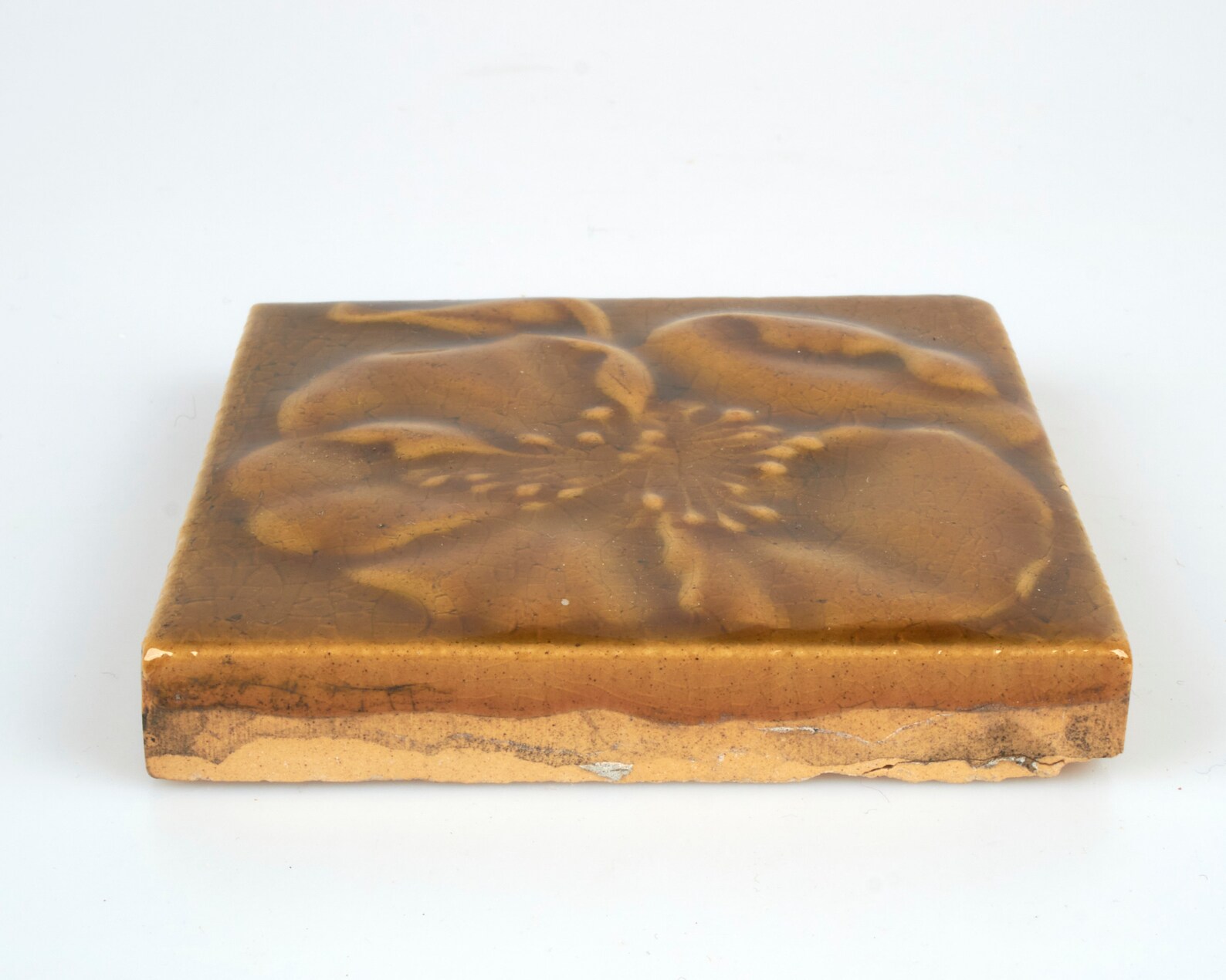 Antique William Godwin Arts and Crafts Poppy Amber Pottery - Etsy