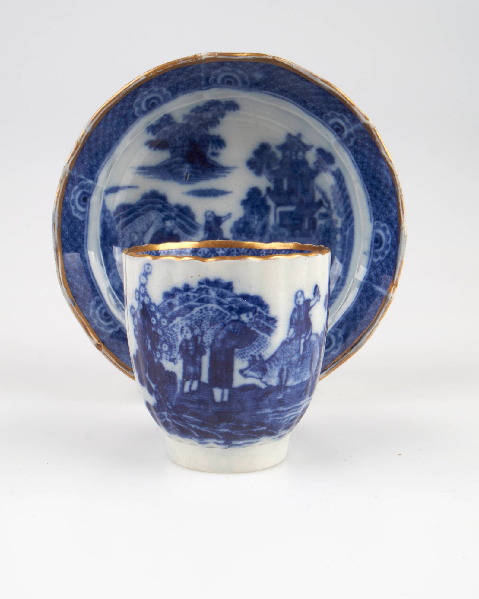 Antique Spode Transfer Printed 'boy on a Buffalo' Blue - Etsy