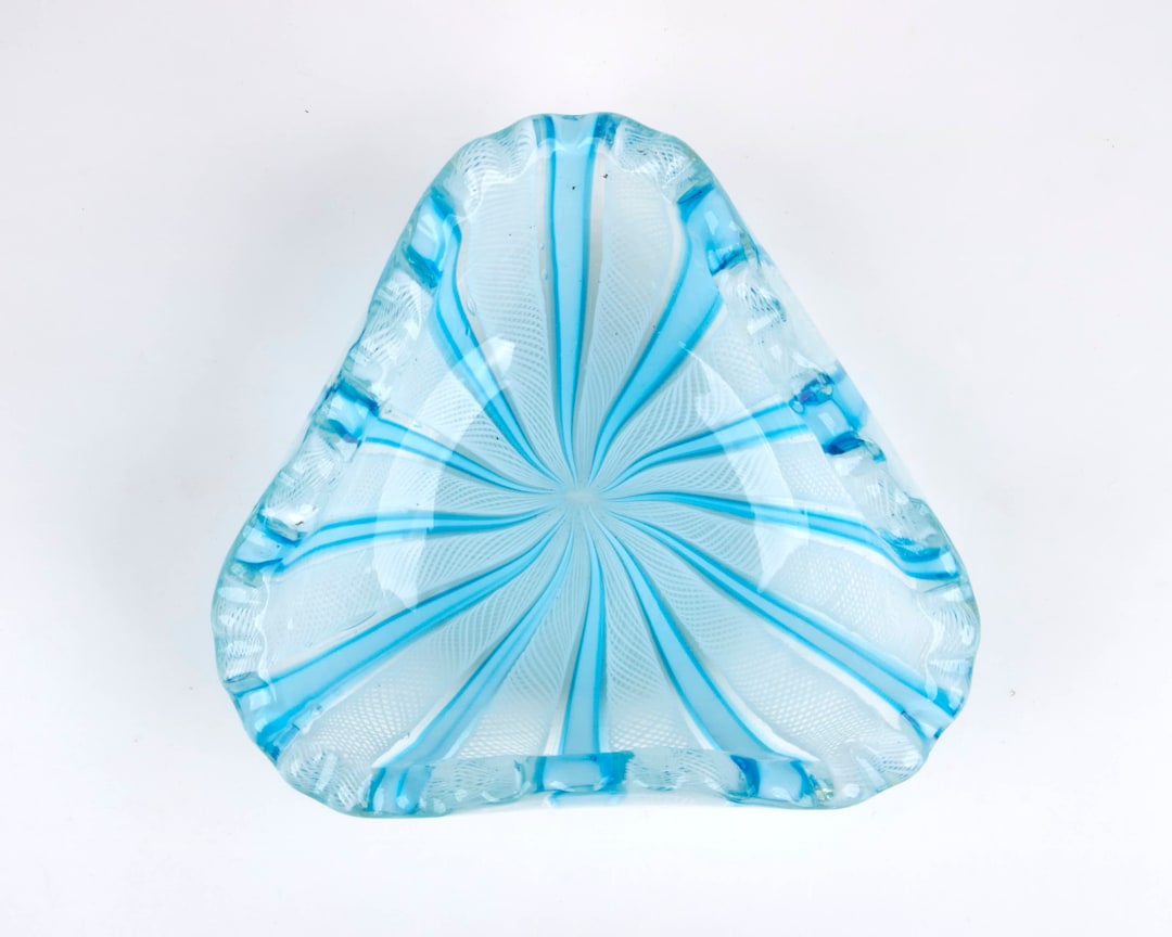 Antique 1950-60s Venetian Murano Filigrana a Retortoli Glass Bowl. - Etsy