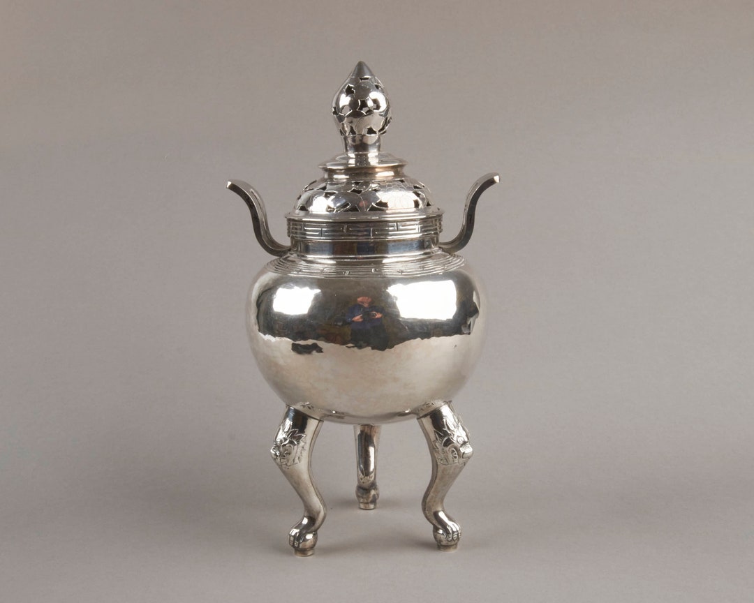 Antique Late 19th Early 20th Century Chinese Silver Censer Incense ...